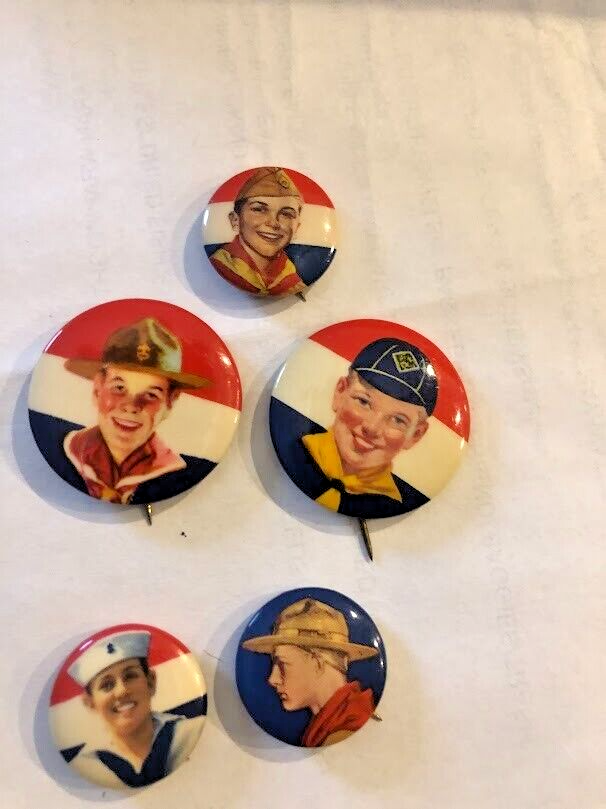 VINTAGE BOY SCOUTS OF AMERICA PIN BUTTONS LOT OF 5 | eBay