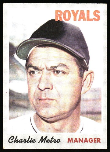 1970 Topps Charlie Metro #16 Kansas City Royals | eBay