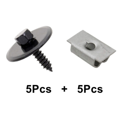 Undercar Shield Sheet Metal Screw & Fixed Clip Set Of 10 For Mercedes ...