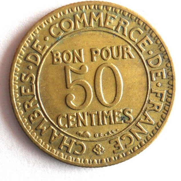 1923 FRANCE 50 CENTIMES - Excellent Collectible Coin - FREE SHIP ...