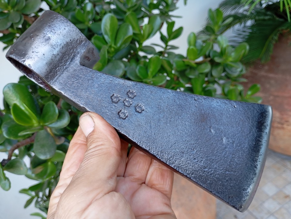 Antique Strong & Sharp Old Axe Wrought Carbon Steel Blacksmith Marks ...