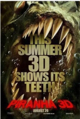 PIRANHA 3D - Promo Movie Poster - Flyer - 13x20 - ELISABETH SHUE Horror ...