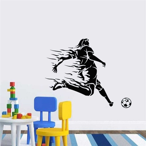 Sticker Soccer Player Wall Stickers Football Decal Sports Fan Ball Team ...