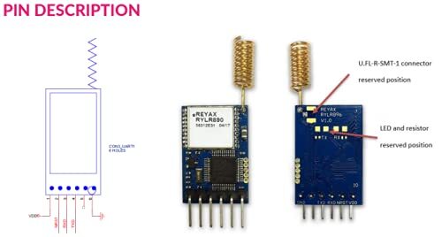 RYLR896 Lora Module SX1276 UART 868MHz 915MHz Antenna at Command FCC ...