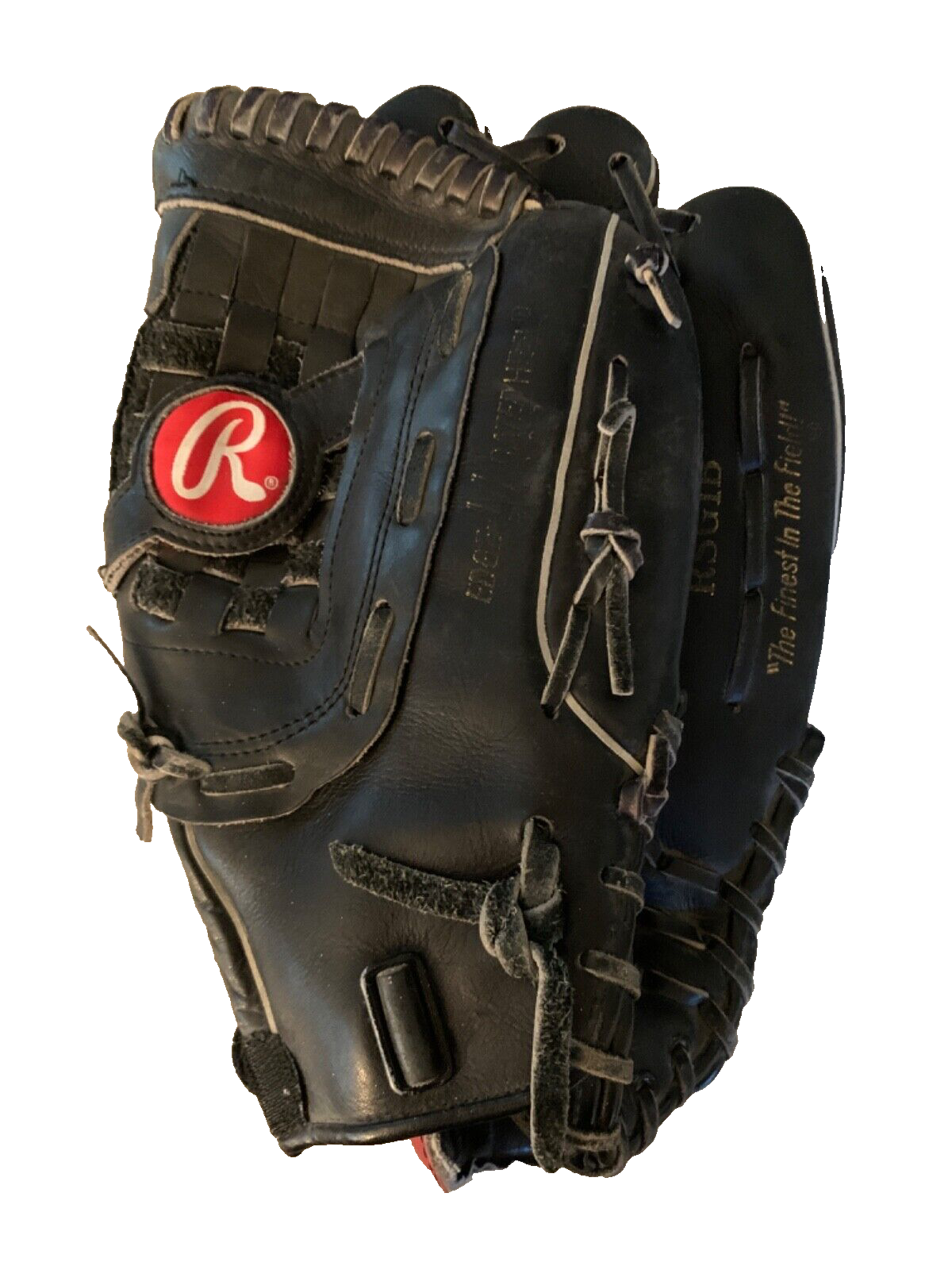 Rawlings RSG1B Fastback Baseball Glove 13.5" Black Leather Adult Size ...