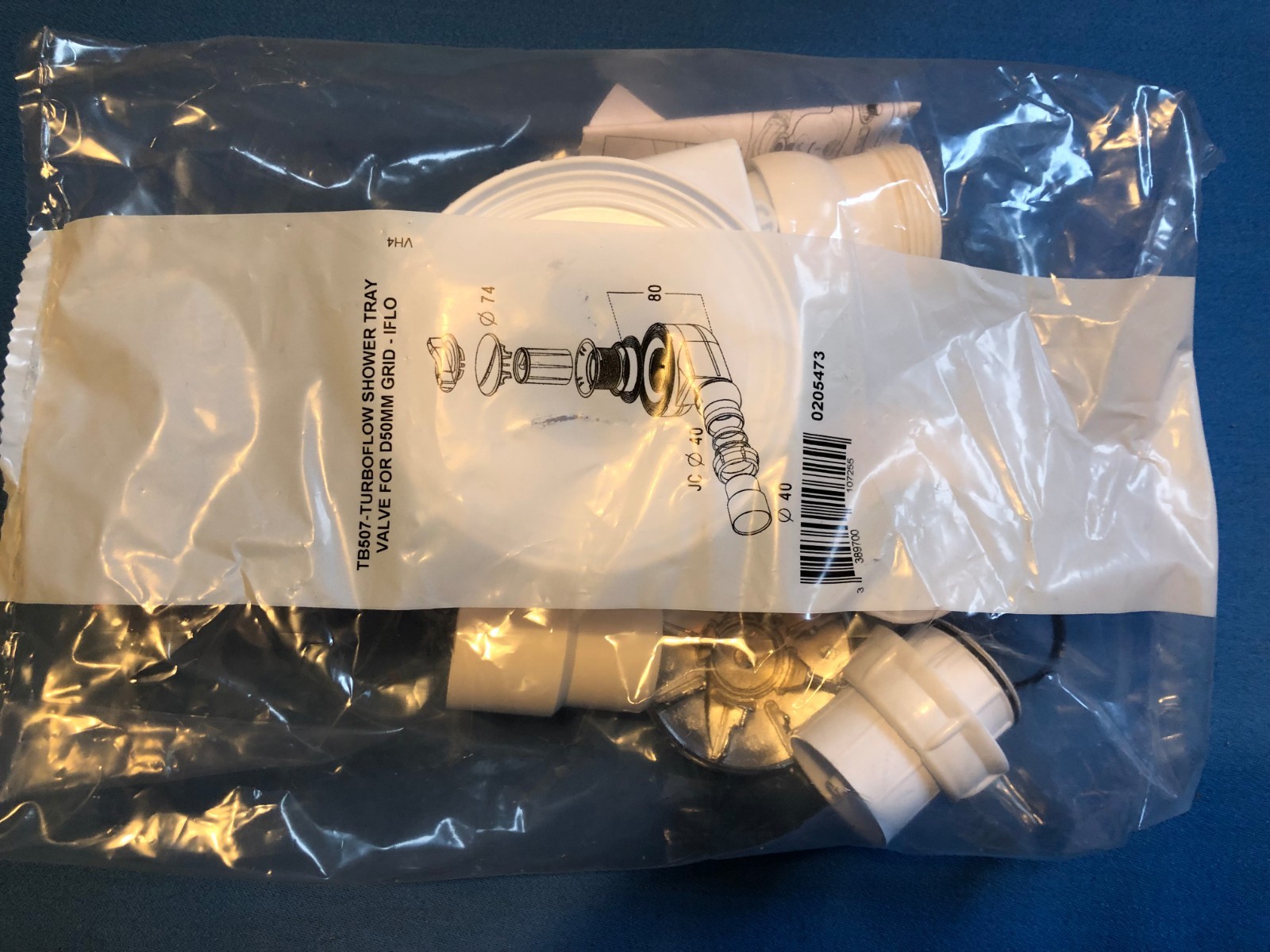 Turbo 50mm Fast Flow Waste & Trap For Shower Tray 57 LITRES PER MINUTE ...