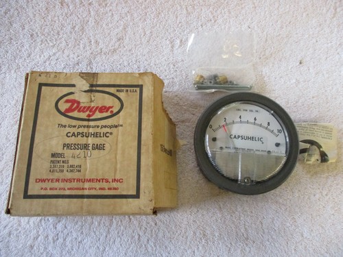 NIB Dwyer Instruments CAPSUHELIC Pressure Gage Model 4210 4210C | eBay