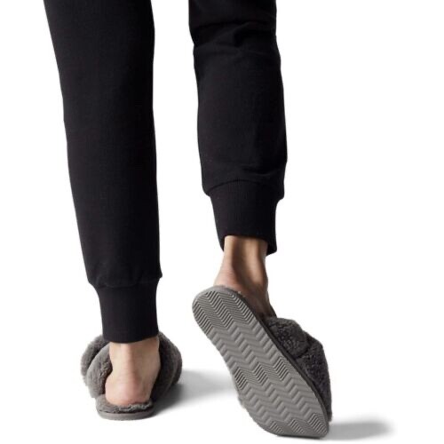 NEW Sorel Go Women's Mail Run Slippers GRAY SLIP ON FAUX FUR SIZE 6 NIB ...