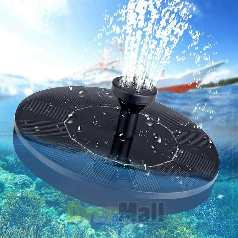 Solar Power Fountain Submersible Floating Water Pump Bird Bath Pond ...