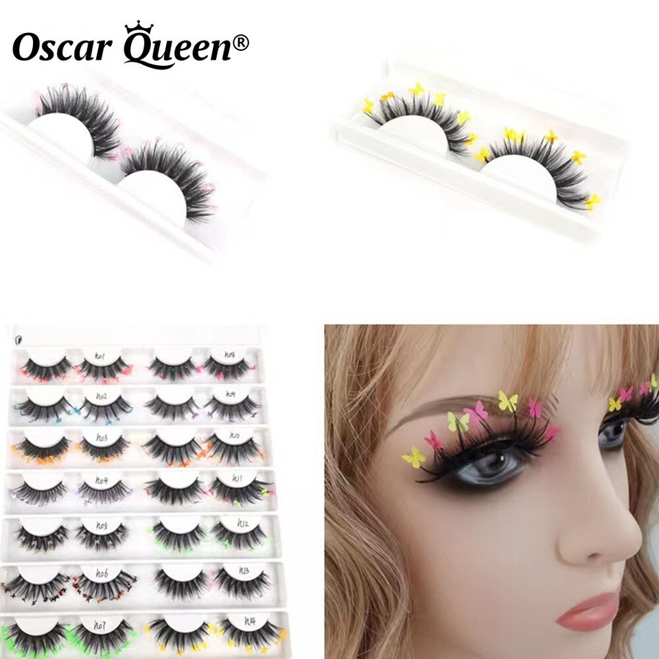 Mink Lashes With Butterfly's Stars Flowers 5D Fake Eyelashes Extension ...