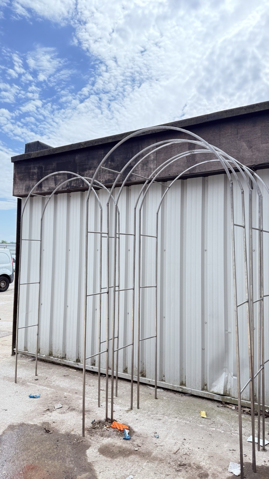 Metal Garden Arch Heavy Duty Rose Arch Climbing Trellis Archway Decor ...