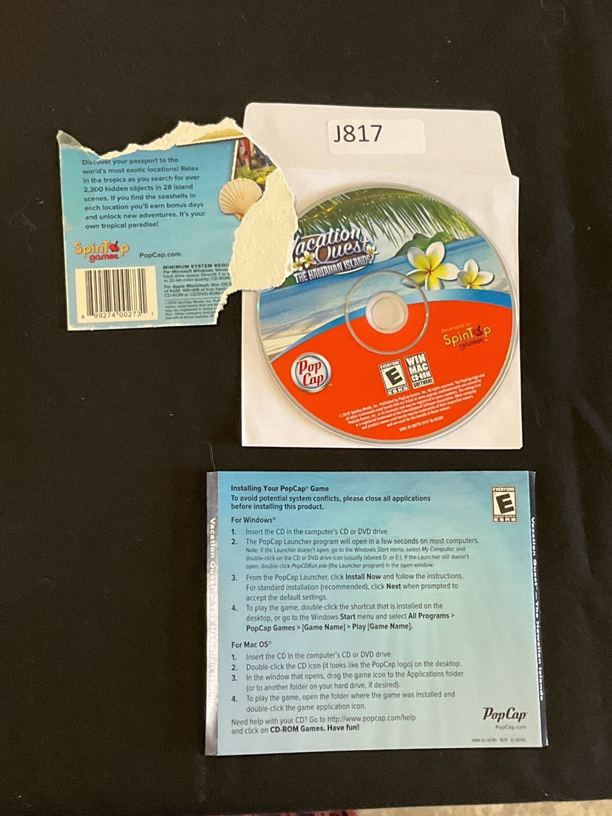 PopCap Vacation Quest: The Hawaiian Islands PC-CD ROM NO CASE#J817 | eBay
