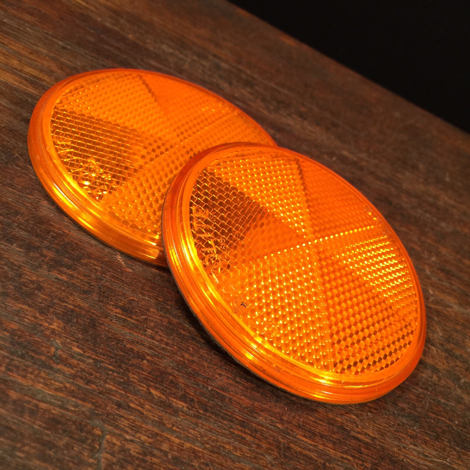 Vtg Reflector Stratolite no. 38-S 3" Amber VW Bus Auto Parts Truck RV ...