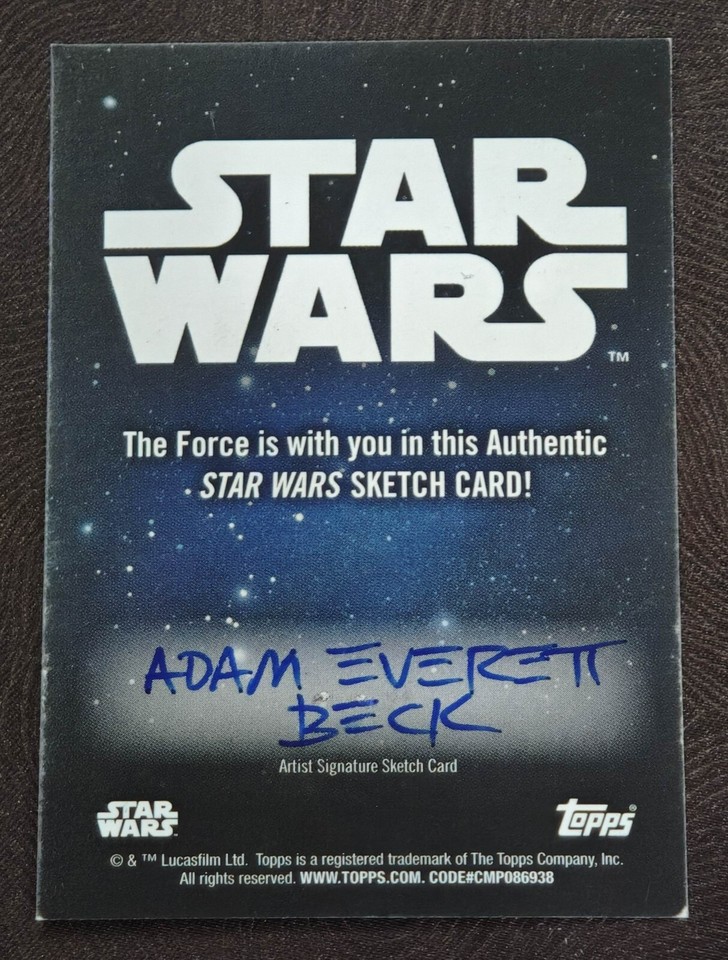 2024 Topps Star Wars Galaxy Count Dooku SKETCH ADAM EVERETT BECK | eBay