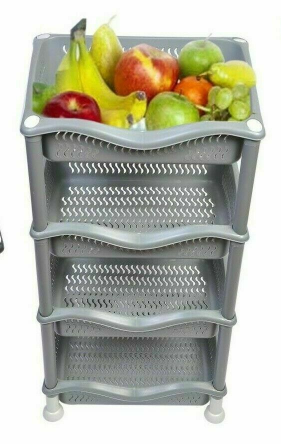 4 Tier Fruit Vegetable Rack Kitchen Pantry Storage Rack kitchen stroage ...