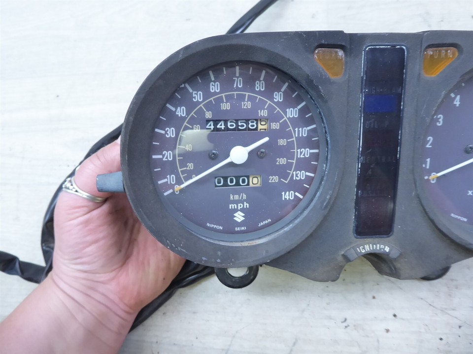 1978 Suzuki GS750E S20851) speedometer tachometer gauge cluster panel ...