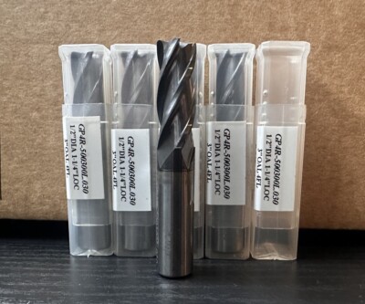 General Purpose Solid Carbide Endmill, 1/2”, 4 Flute, R.03, USA Made ...