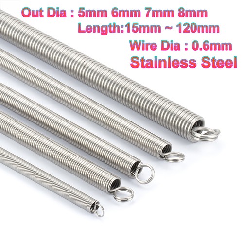 Expansion Extension Tension Spring Stainless A2 0.6mm Wire Dia ...