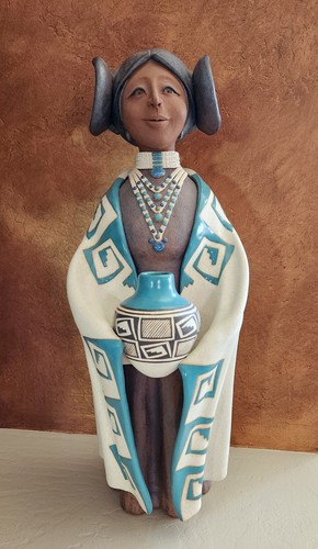Terry L. Slonaker Native American 20.5" Pottery Sculpture "Hopi Maiden ...