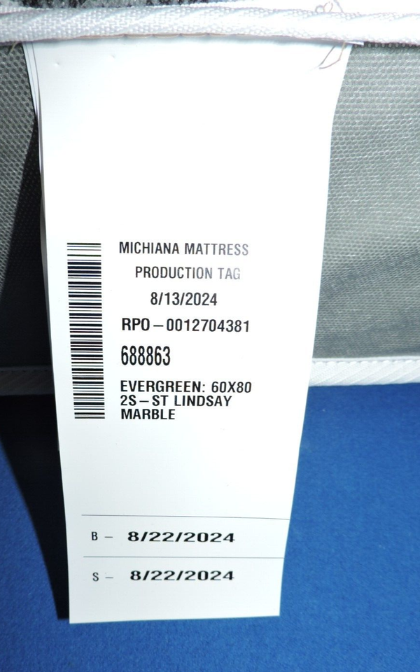 Michiana Mattress Queen For RV Trailer Motor Home Fith Wheel Cargo 60 x ...