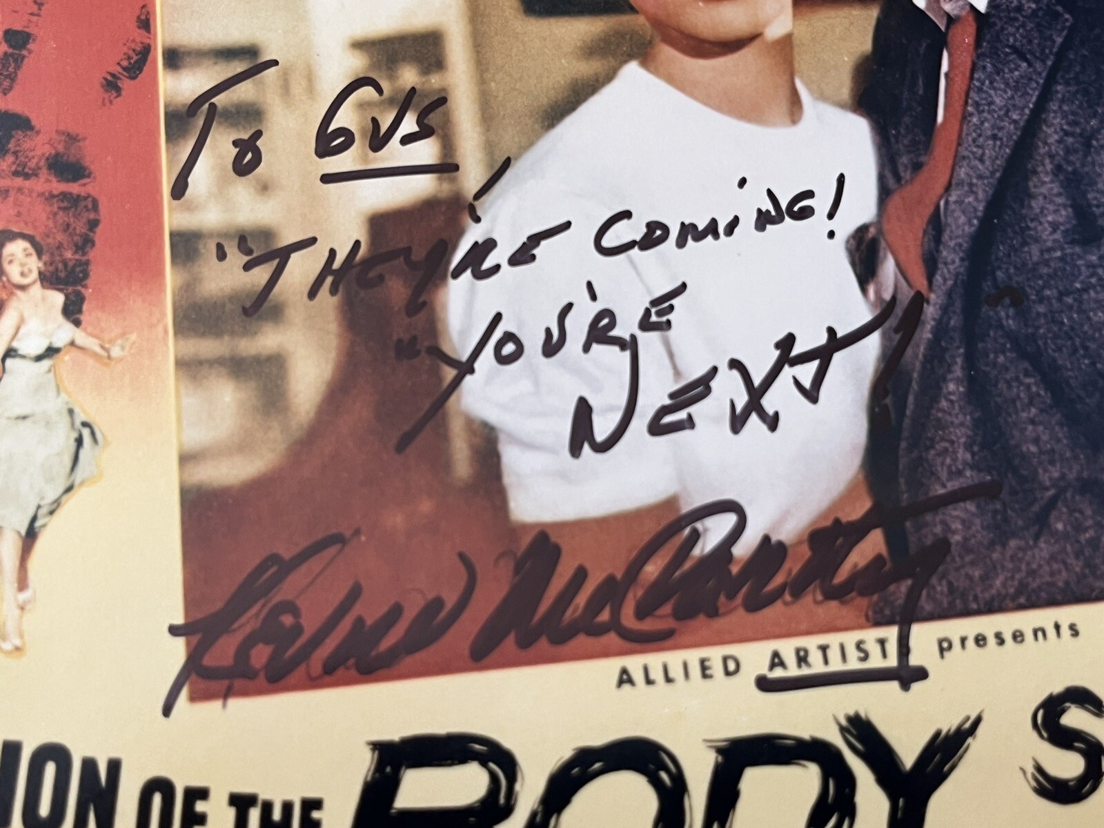 Kevin McCarthy Invasion Body Snatchers Autograph Signed 8x10 Poster ...