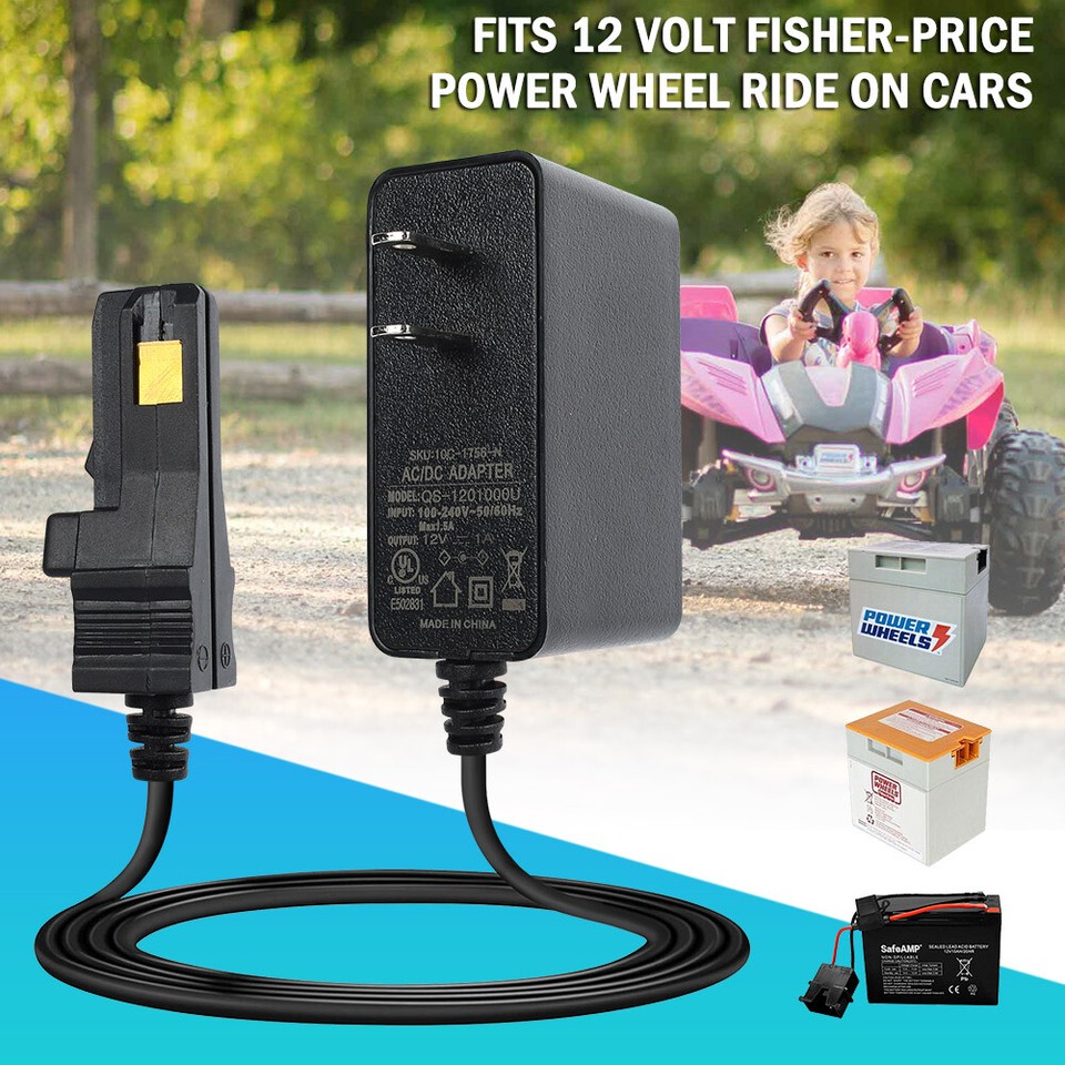 12 Volt 12V Charger for Power Wheels 00801-1869 Grey Battery Fisher ...