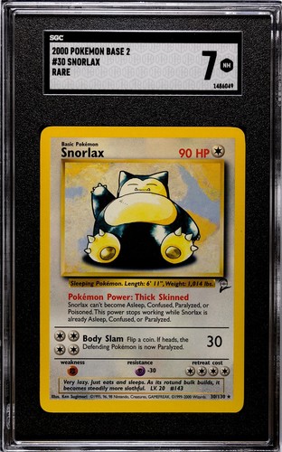 2000 Pokemon Base Set 2 II Snorlax #30 SGC 7 | eBay
