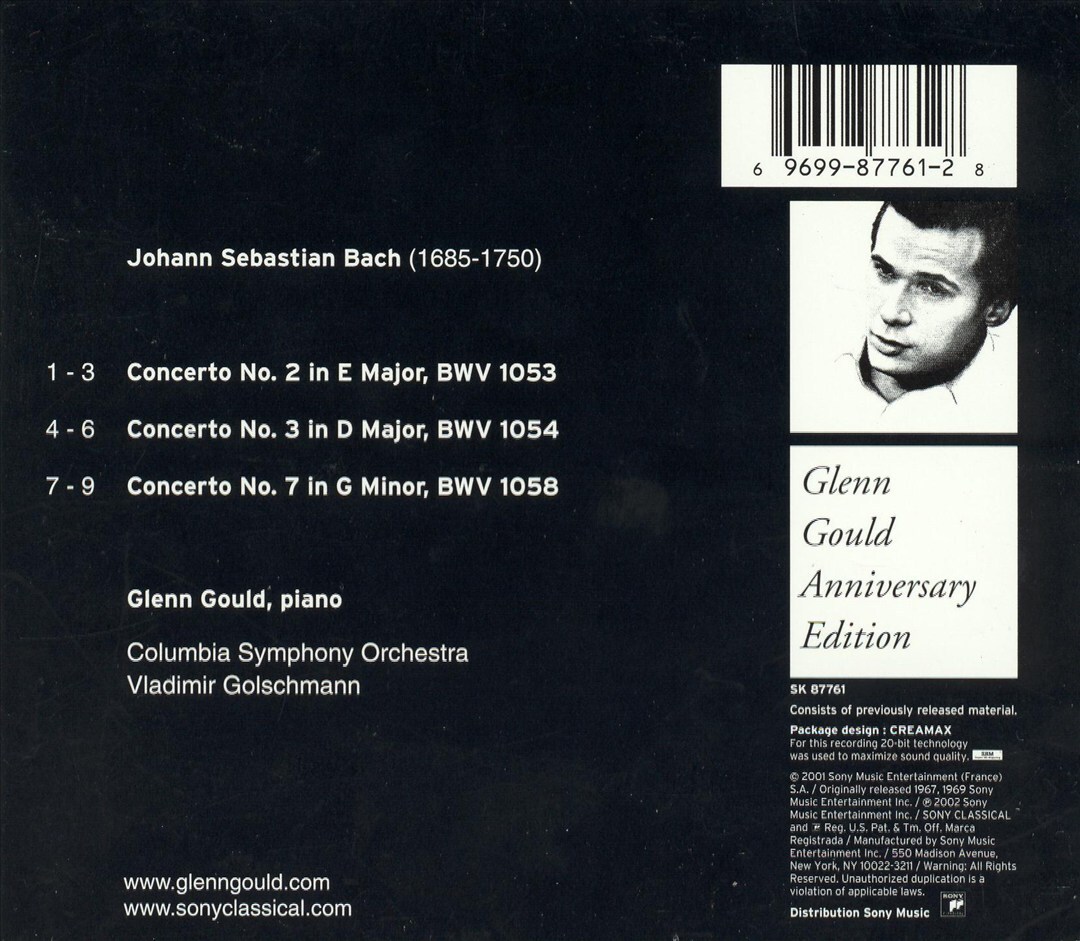 GLENN GOULD BACH: KEYBOARD CONCERTOS, VOL. 2 NEW CD | eBay
