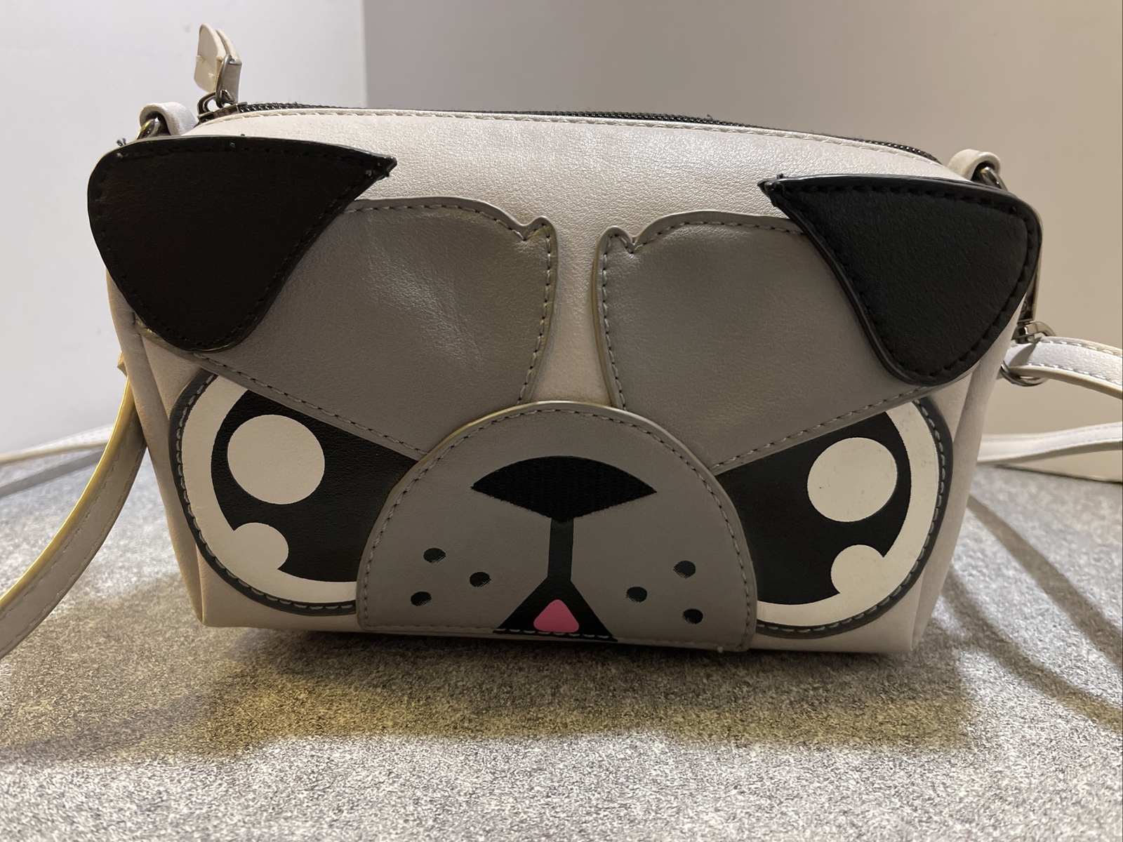 BMC Faux Leather Pug Dog Cartoon Fashion Crossbody Pu… - Gem