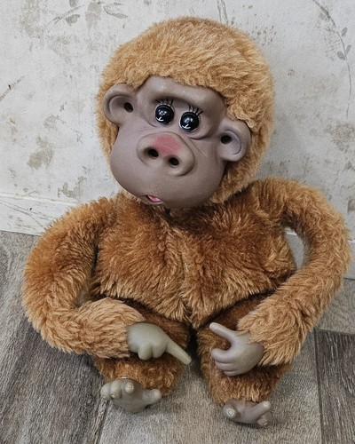 Vintage Russ RUTHERFORD III Monkey Sucks THUMB Picks Nose Plush Stuffed ...