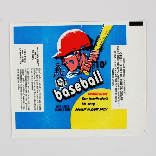 1971 Topps O-Pee-Chee Baseball Card 10-cent Wax Pack Wrapper Ex/Mt | eBay
