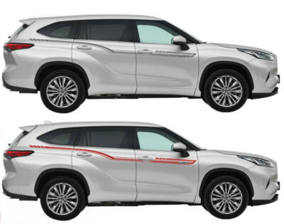 Graphic Car Sticker Side Door Decal For Toyota Highlander Waistline ...