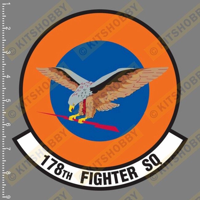 USAF 178th Fighter Squadron Emblem Sticker (Size 8.5 cm x 8 cm) | eBay