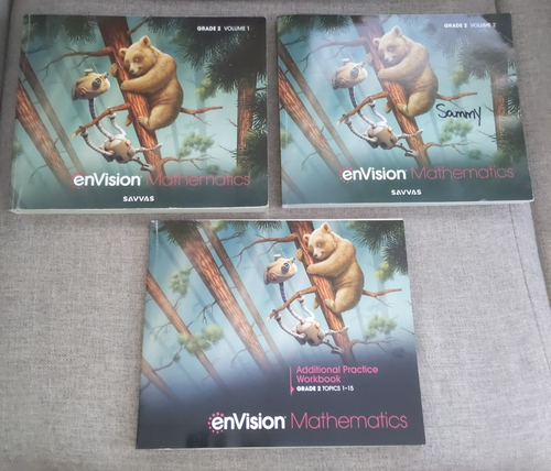 Savvas EnVision Mathematics Grade 2 Vol 1 & 2 + Practice Workbook ...