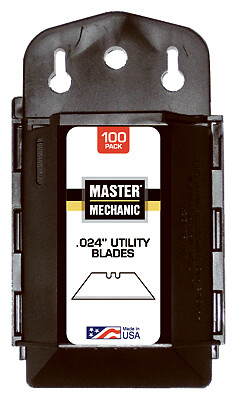 Master Mechanic 100pk .024" Heavy Duty Utility Knife Blade 704583 for ...