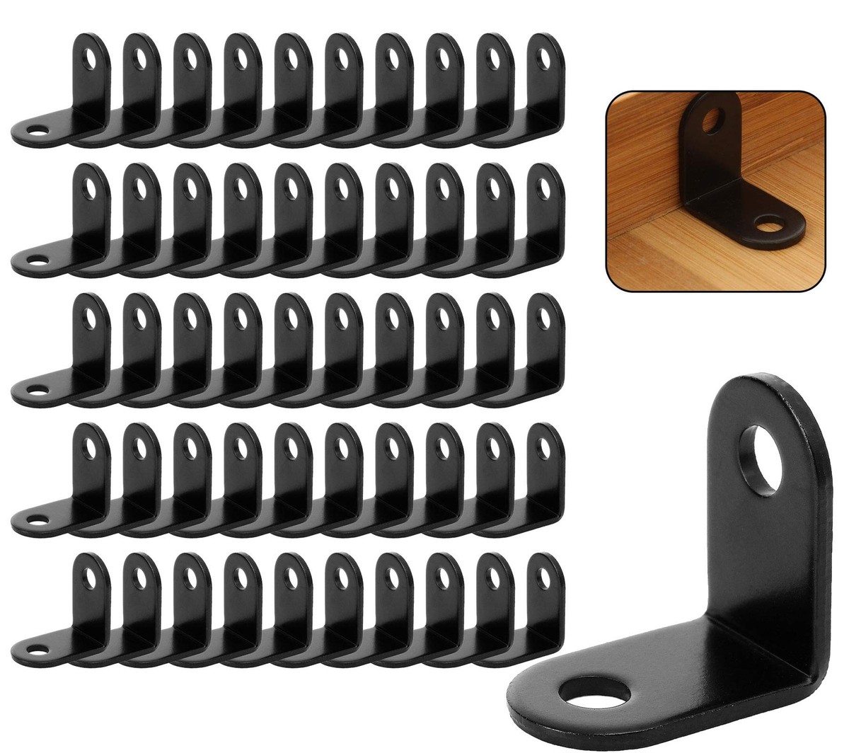 36 Wrought Iron Corner Brackets 2 Pack 5" Forged Decorative L Corner