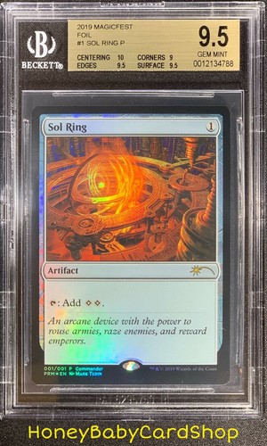 MTG MagicFest Promo 2019 Sol Ring Foil BGS 9.5 GEM MINT Commander ...