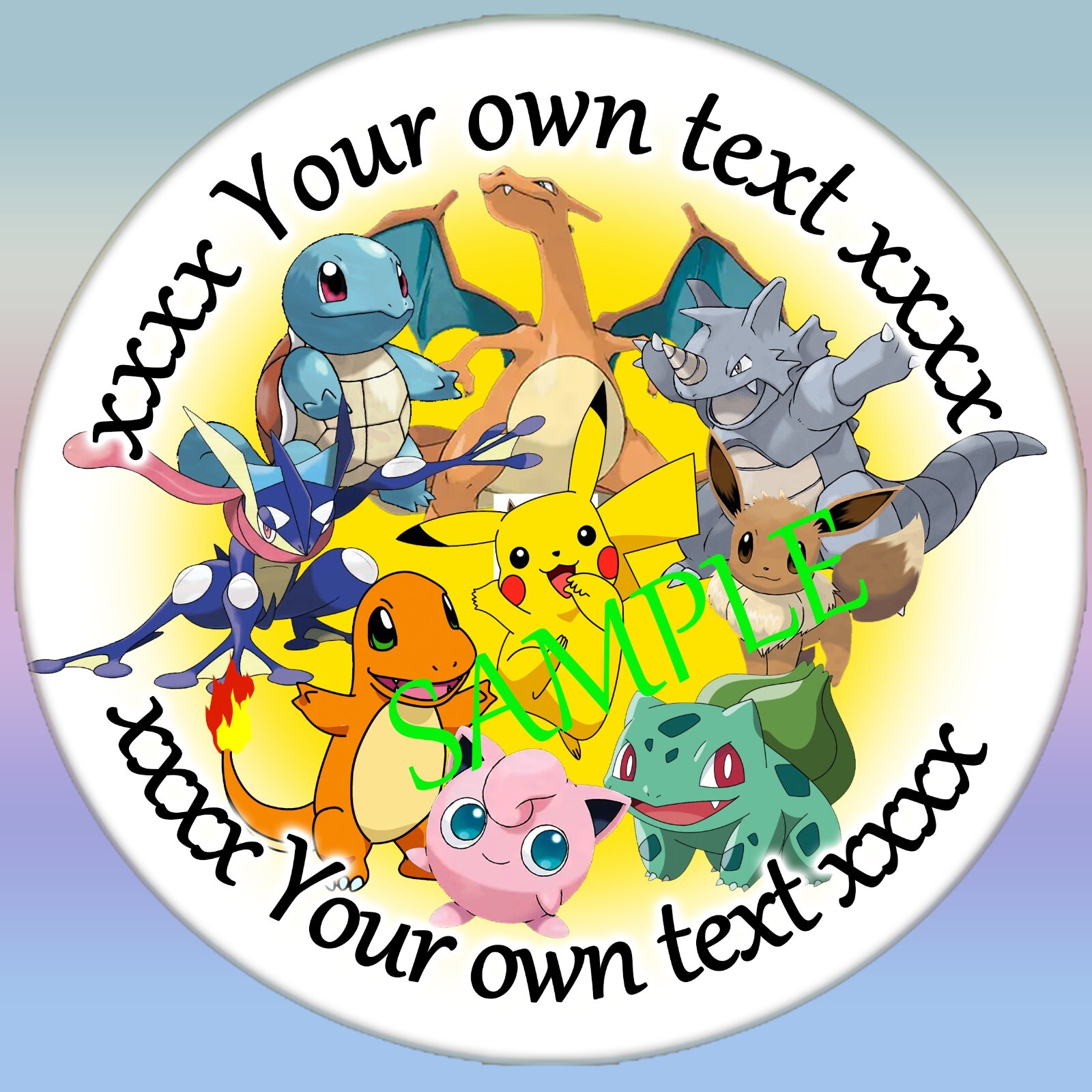 Personalised Stickers For Pokemon themed Party Bag & Sweet cone labels ...
