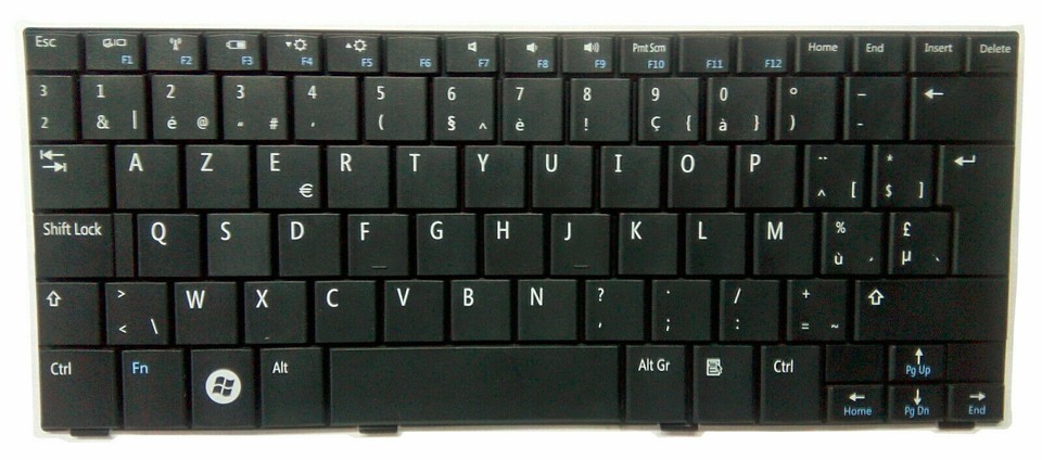 AZERTY BELGIUM keyboard DELL INSPIRON MINI 10 10V 1010 1011 /DE112.1 ...