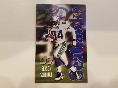 Seattle Seahawks 1997 NFL Football Pocket Schedule - Seafirst Bank | eBay