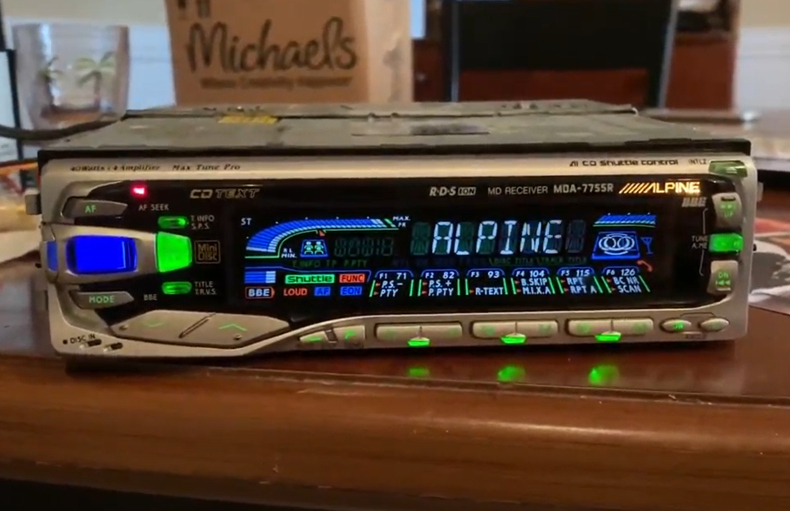 Alpine MDA-7755R 4x40W Single DIN Mini Disc Vintage Head Unit | eBay