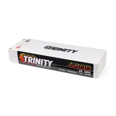 Trinity 7.4V 6500mAh 2S 180C Stick LiPo Battery: 5mm Bullets - TRI-1077 ...