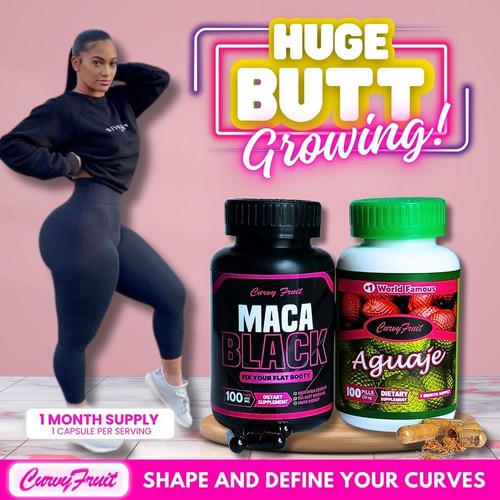 HUGE BUTT GROWING IN WEEKS: Aguaje Curvy Fruit + Black Maca Root - 100% ...