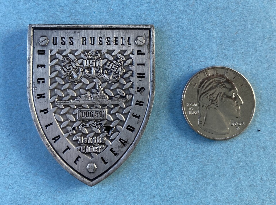 US NAVY CHALLENGE COIN - USS RUSSELL (DDG-59) CHIEF / CPO | eBay