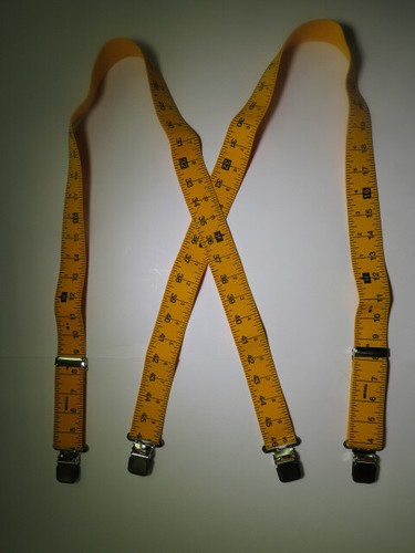 Men's X Style Suspenders, Yellow Ruler, choice of attachment, USA Made ...