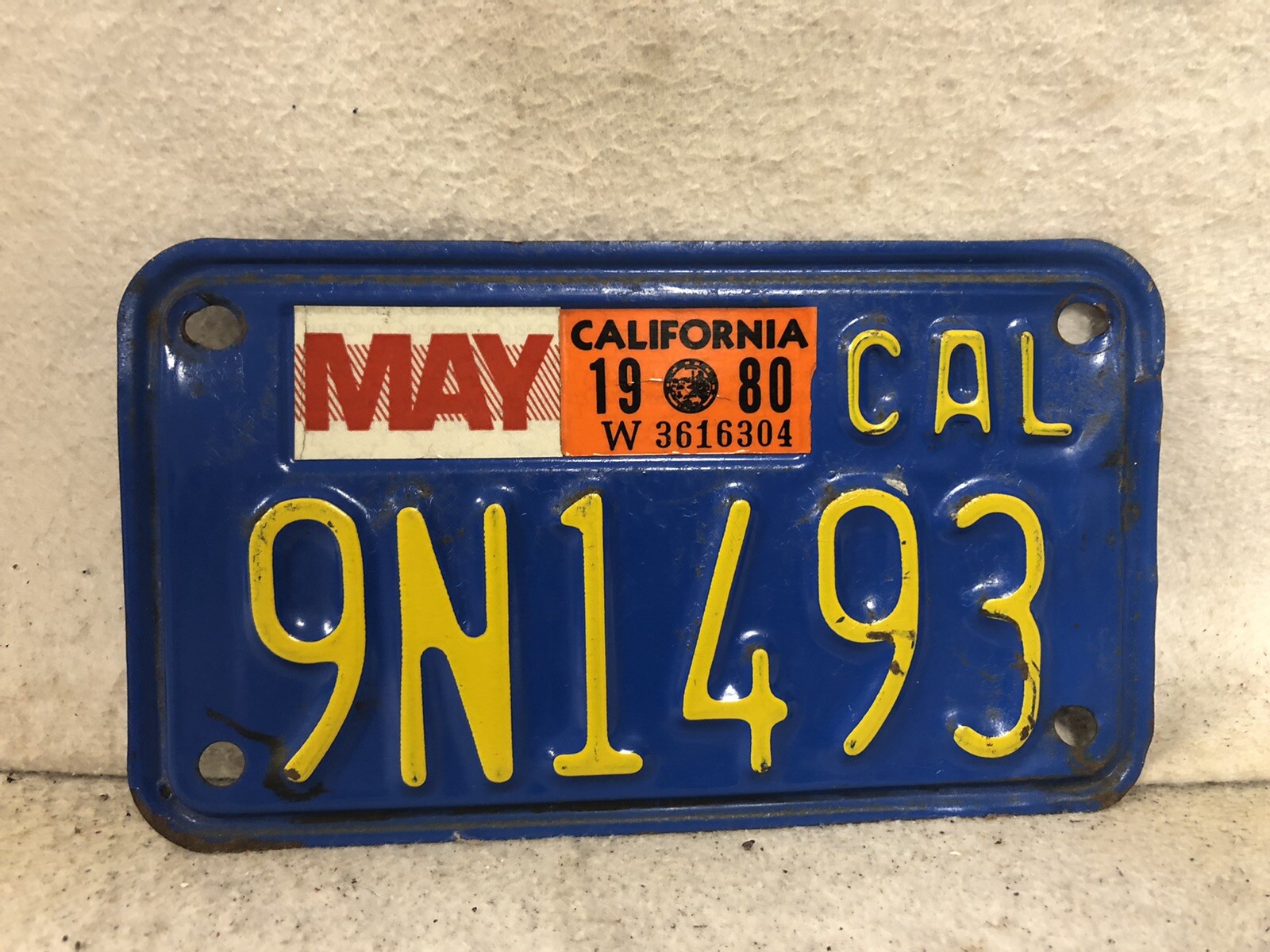 Vintage 1980 California Motorcycle License Plate | eBay