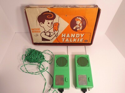 Handy Talkie Battery Operated Toy Green Handheld Masudaya Japan Vintage ...