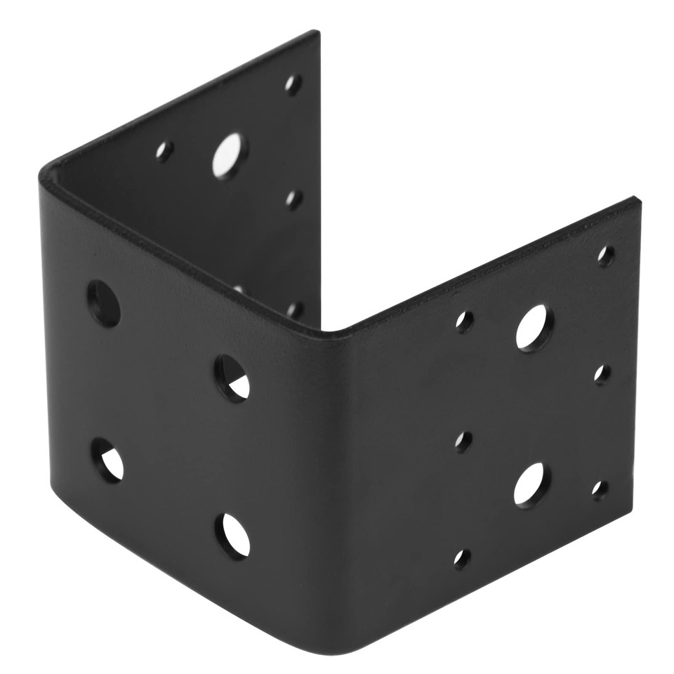 4 PCS Black Half Post Base, Fit 4 x 4 Post Anchor Connector, Deck ...