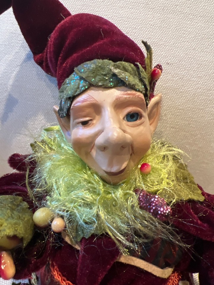 Vintage Katherine's Collection Wayne Kleski Winking Elf Jester | eBay