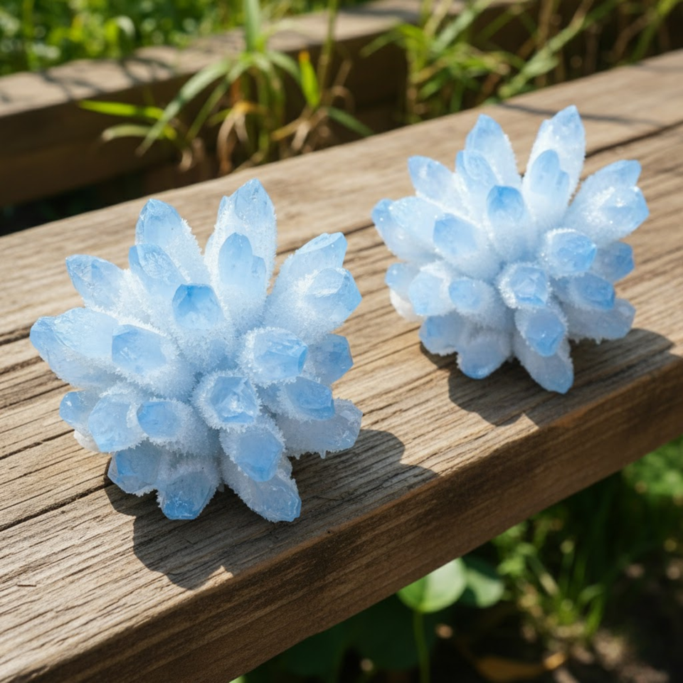 300g Blue Phantom Quartz Crystal Cluster Healing Attracts Wealth Home ...